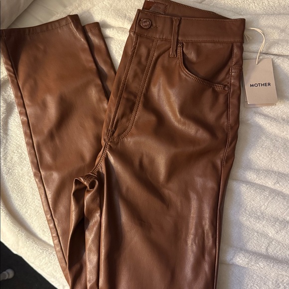 Mother Faux Leather Pants